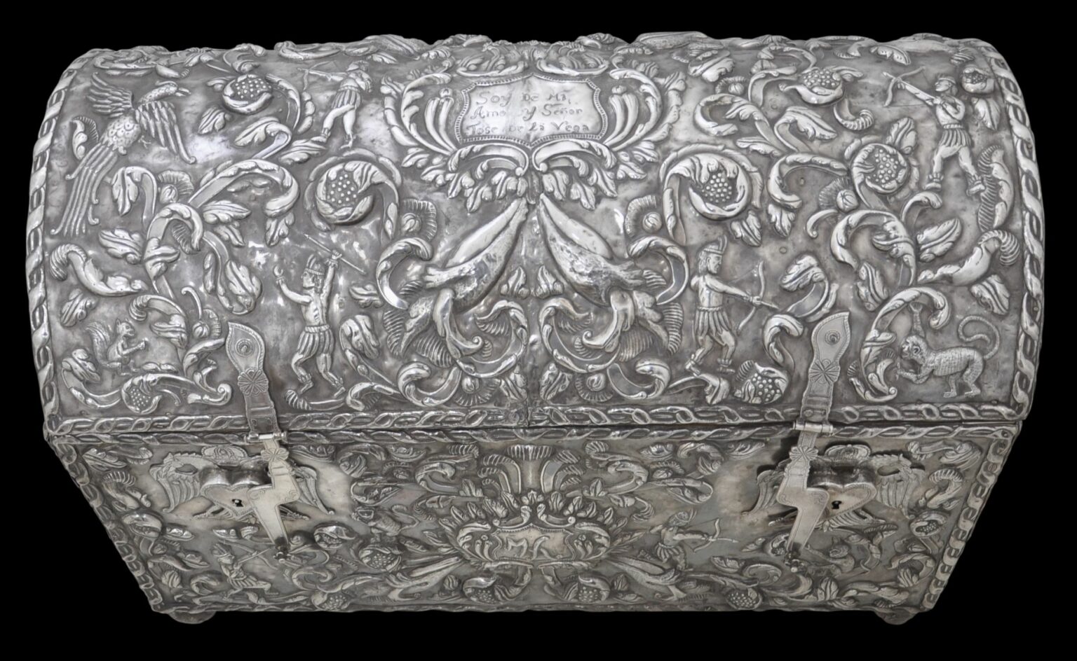 Massive, Spanish Colonial Silver-Clad Chest from the Viceroyalty of ...